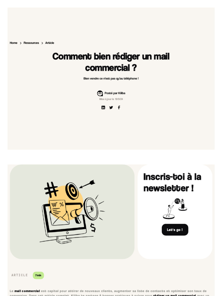 Rédiger un mail commercial efficace | PDF | Modèle d'entreprise ...