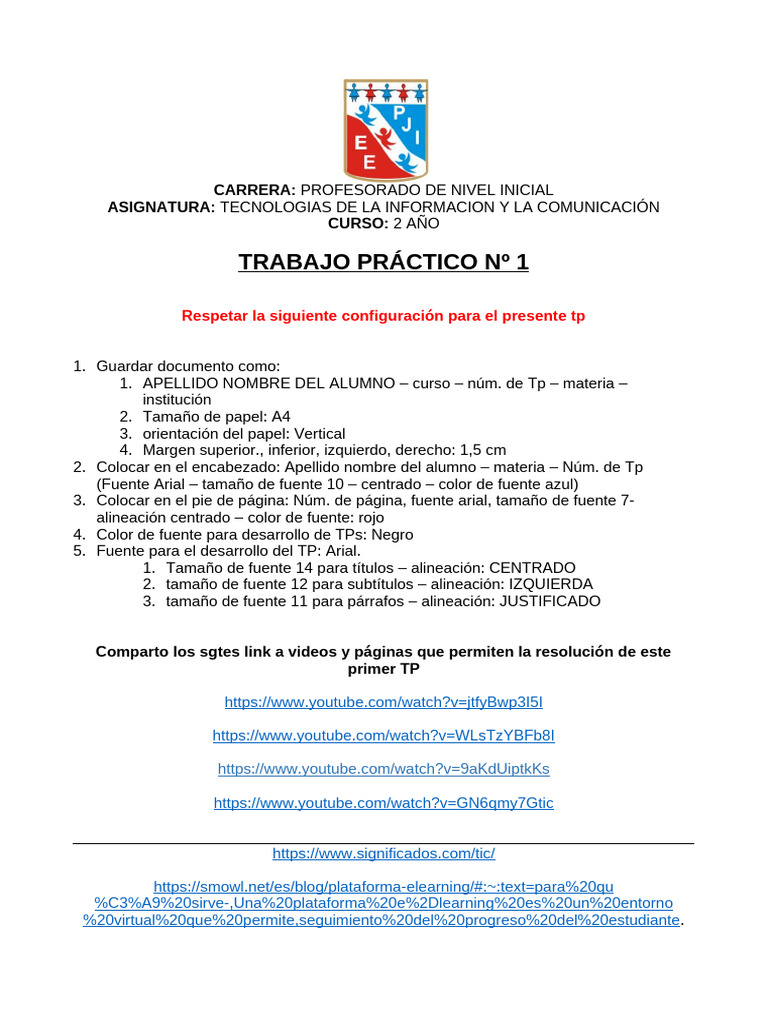 Guía TP: TIC en Educación Inicial | PDF | Tecnología de información y comunicaciones | Informática