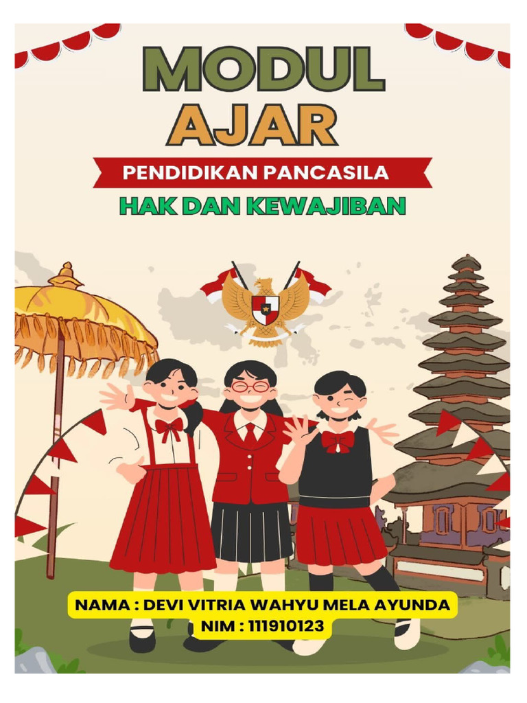 Modul Ajar Pendidikan Pancasila Hak Dan Kewajiban | PDF