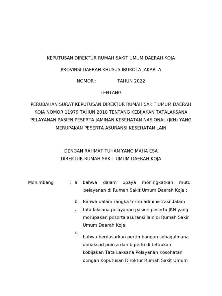 SK Tatalaksana JKN | PDF