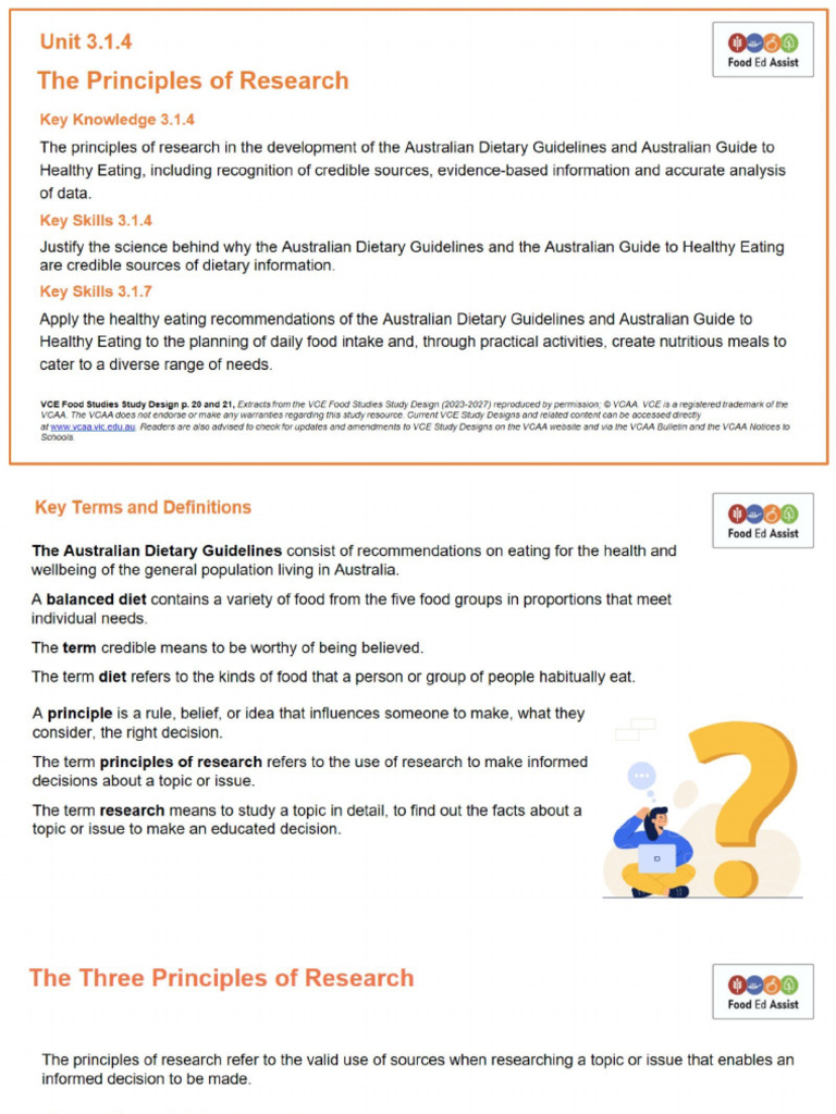 Food Studies Unit 3 Outcome 1 Topic 4 PowerPoint NoEdit | PDF