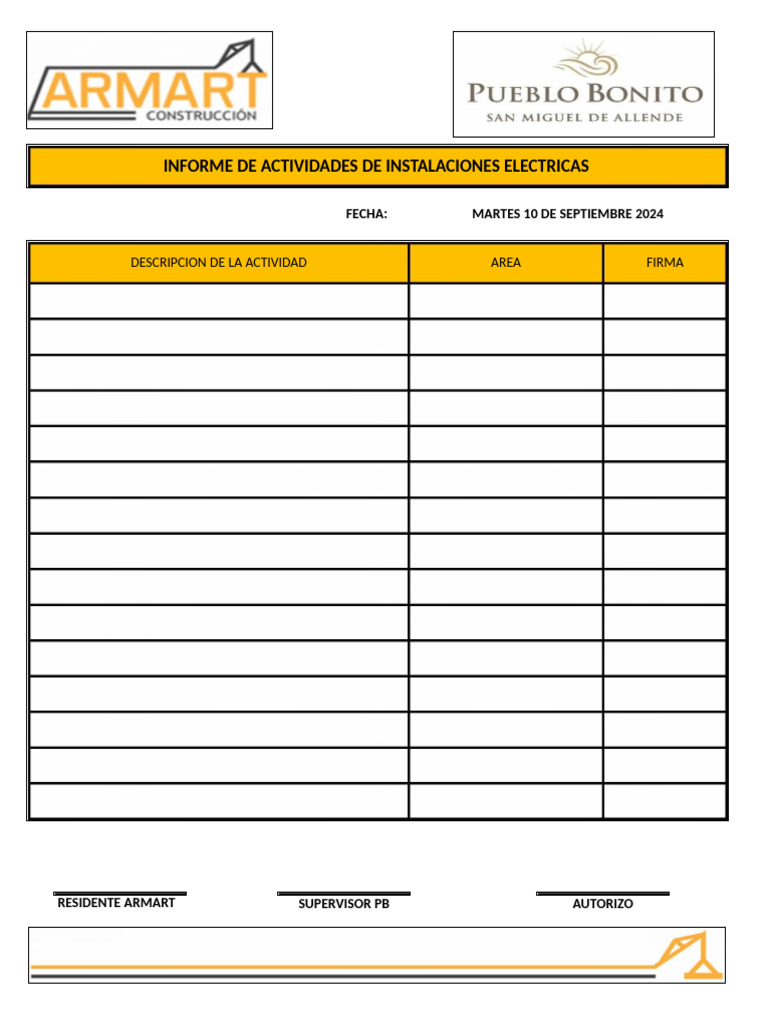 Formato Act Instalaciones | PDF