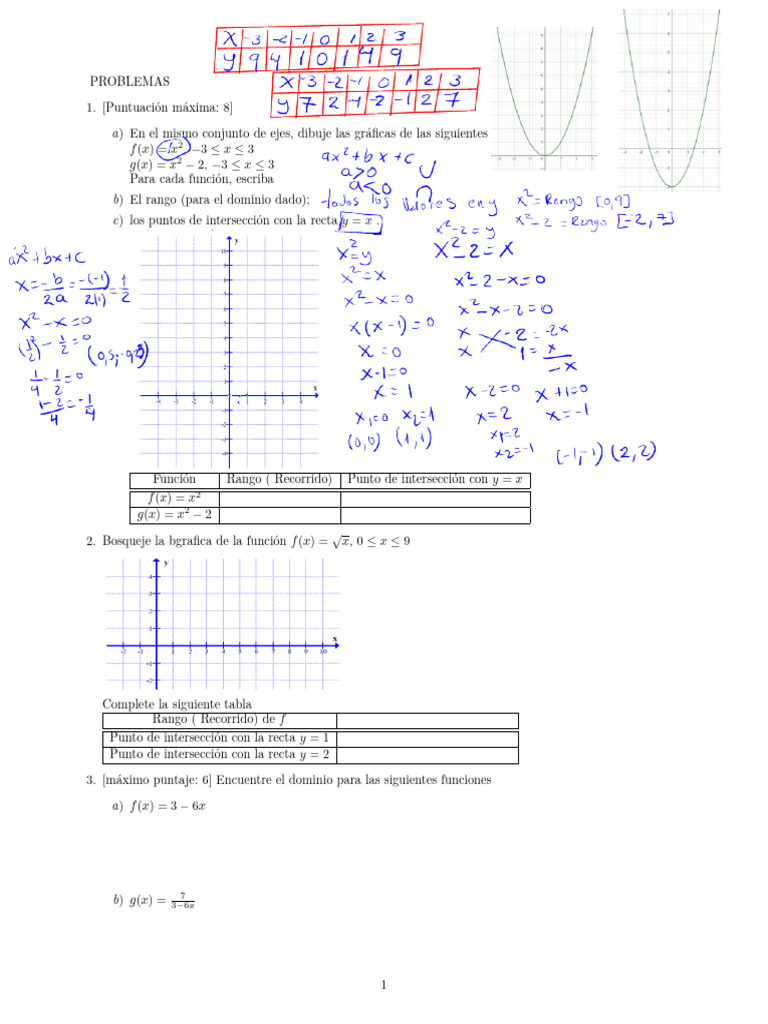 Problemas Funcion Inversa Composición | PDF | Función (Matemáticas ...