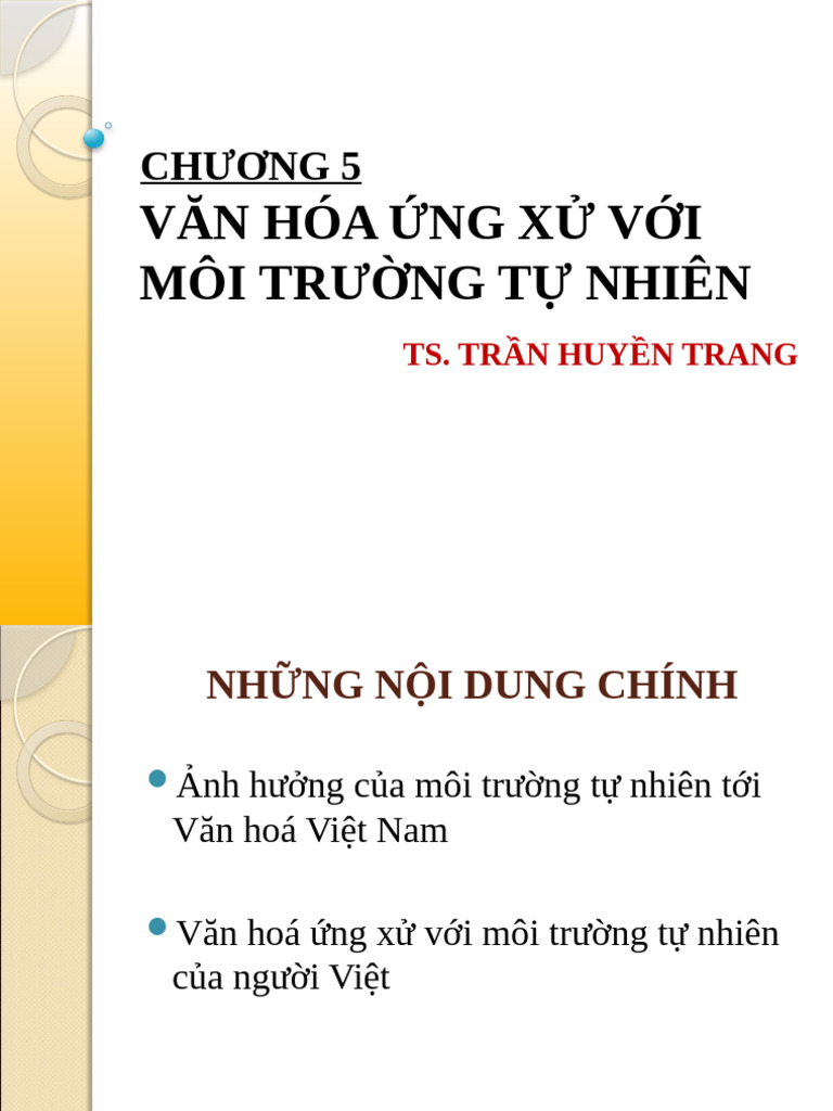 DCVH - Chương 5 - VH Ứng Xử Với MTTN Part 3 | PDF