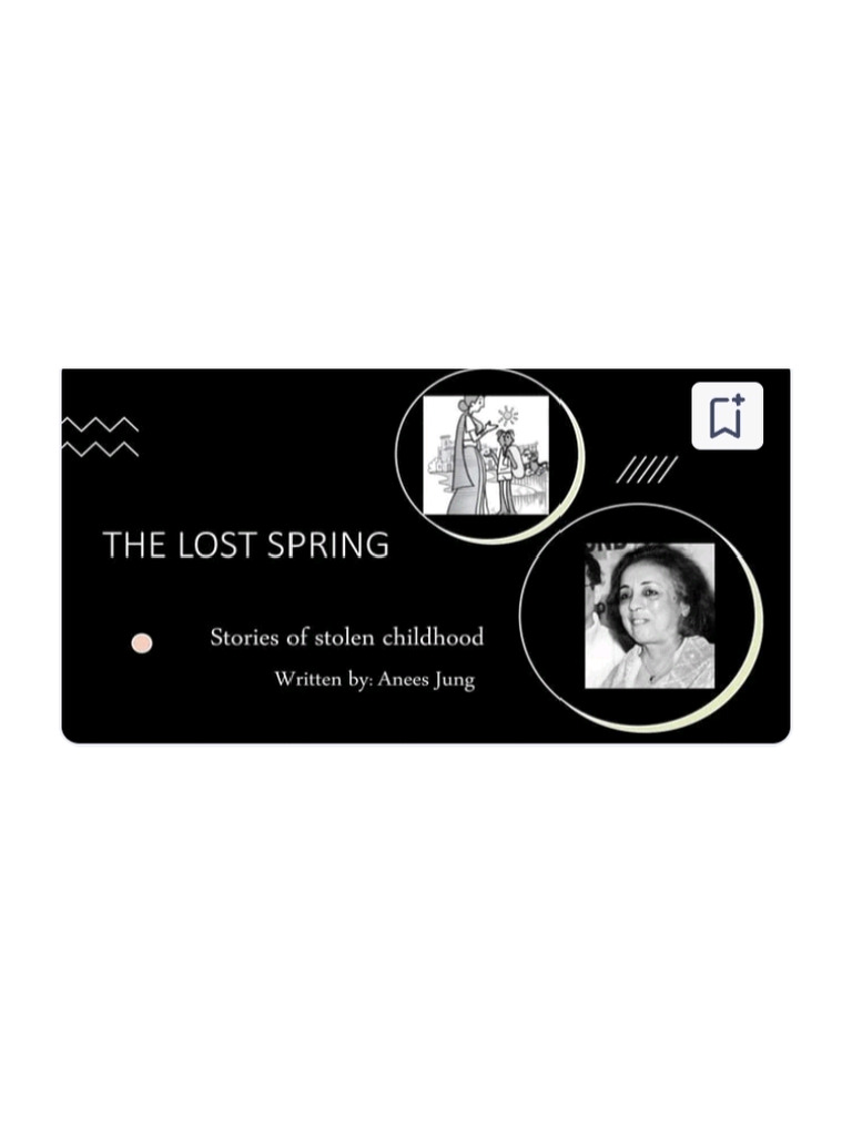 Lost Spring Class 12 | PDF