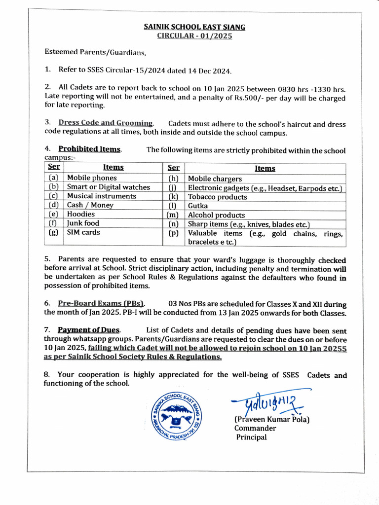 Circular for Parents | PDF