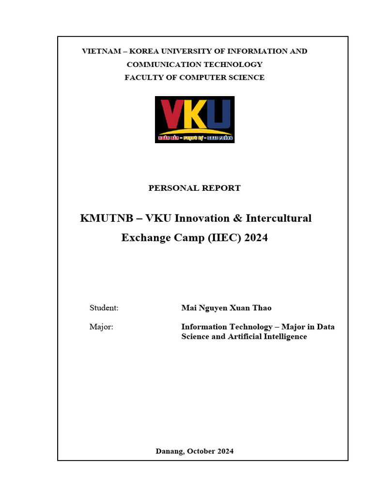 KMUTNB-VKU IIEC 2024 Report | PDF | Thailand | Bangkok