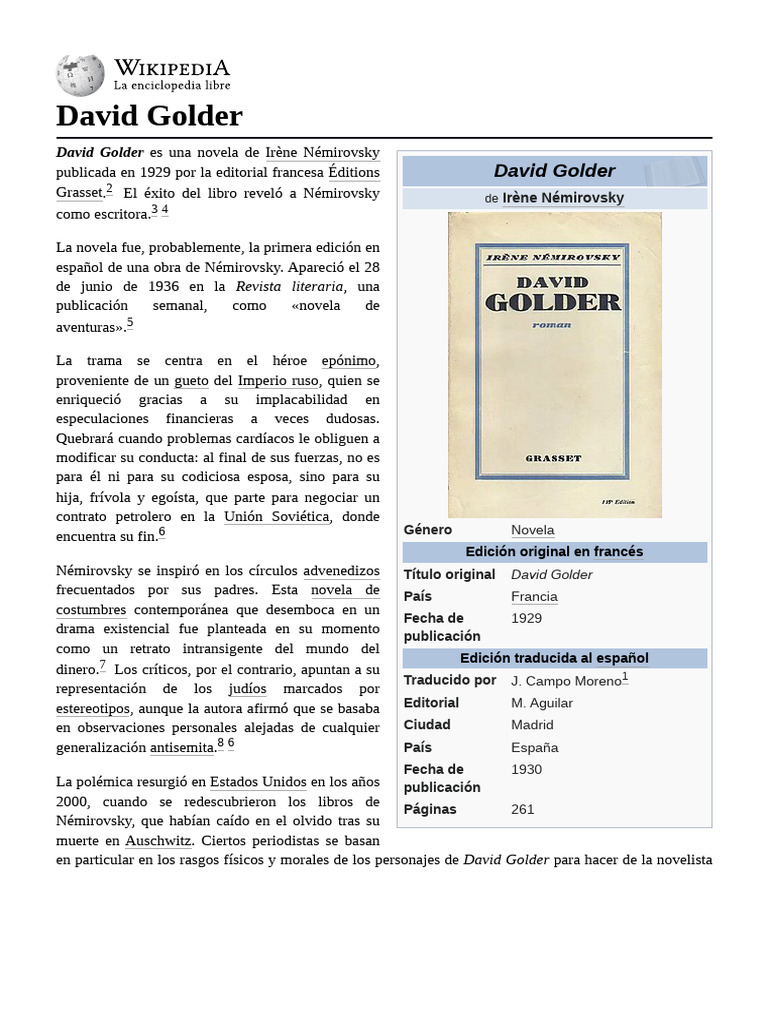 David Golder | PDF | Antisemitismo | James Joyce
