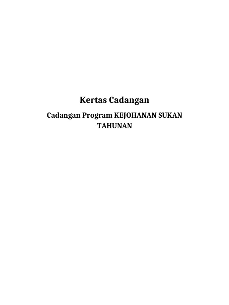 1 Kejohanan Sukan Tahunan 4341 | PDF