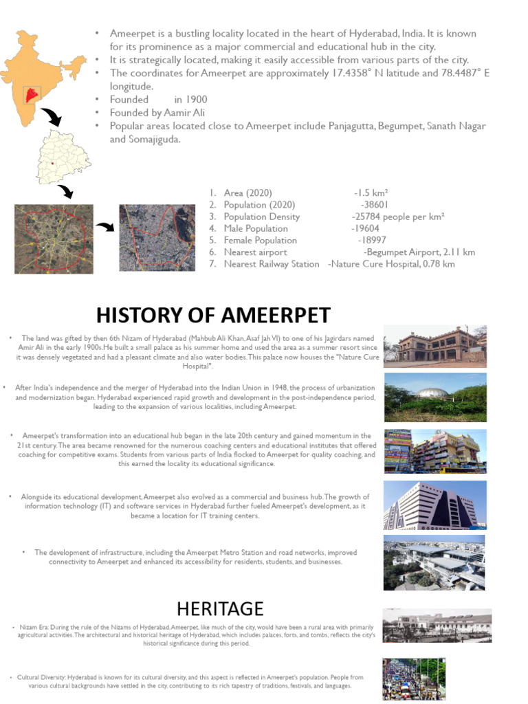 Ameerpet: Hyderabad's Educational Hub | PDF