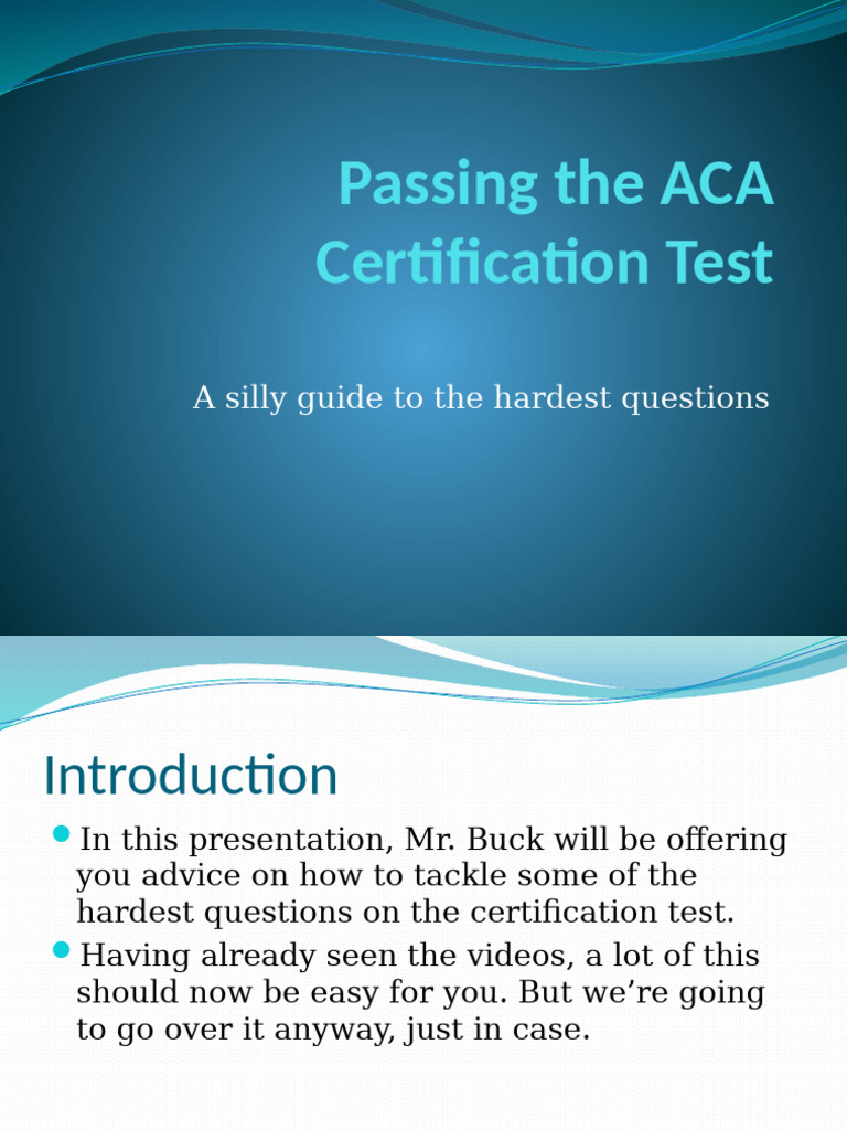 passing_the_aca_certification_test_revised | PDF | Adobe Photoshop | Color