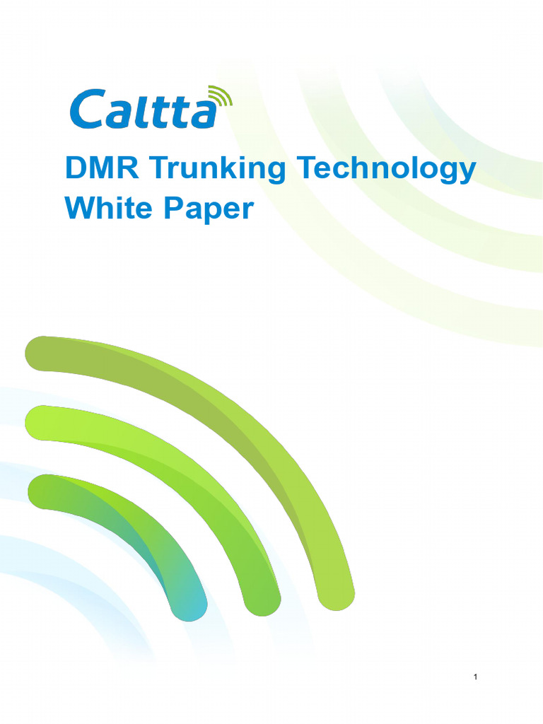Caltta DMR Trunking Technology White Paper | PDF | Radio | Computer ...