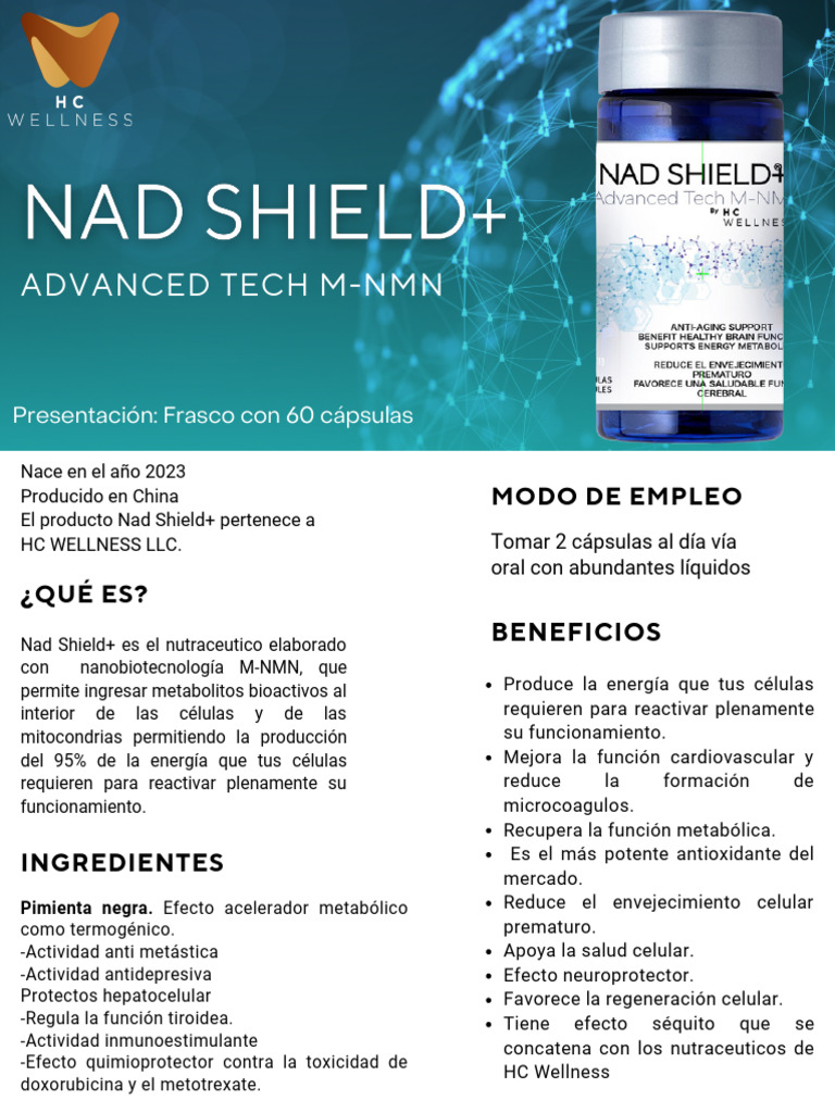Nad Shield+ | PDF | Mitocondria | Nicotinamida adenina dinucleótida