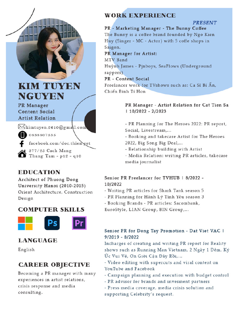 Kim Tuyen PR - CV | PDF