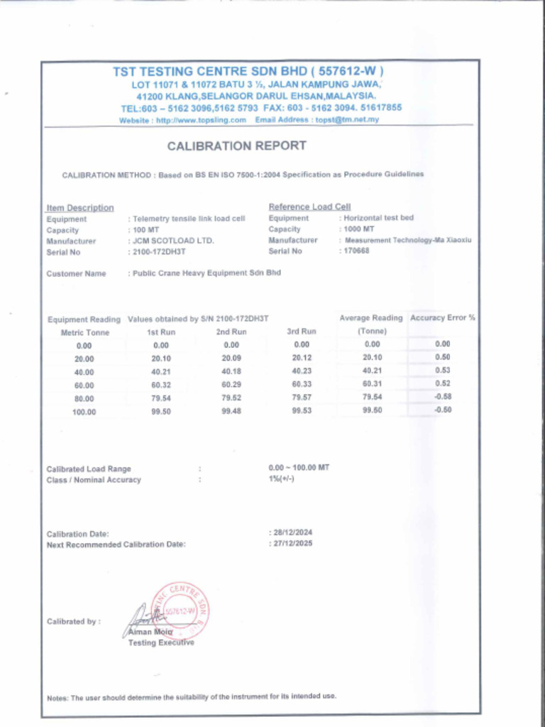 100T Load Cell | PDF