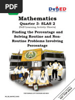 Q2 Mathematics 6 - Module 3 | PDF | Percentage | Interest