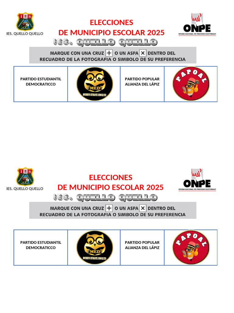 Cedula 2025 | PDF