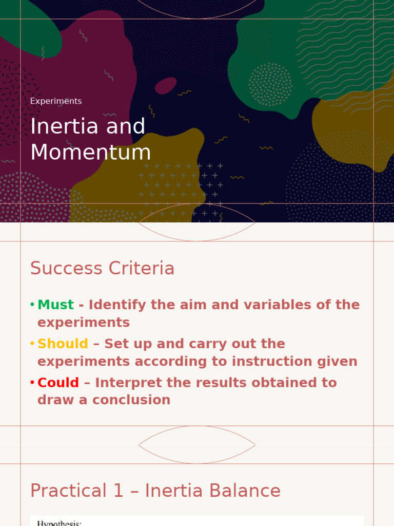 Inertia and Momentum Experiment | PDF