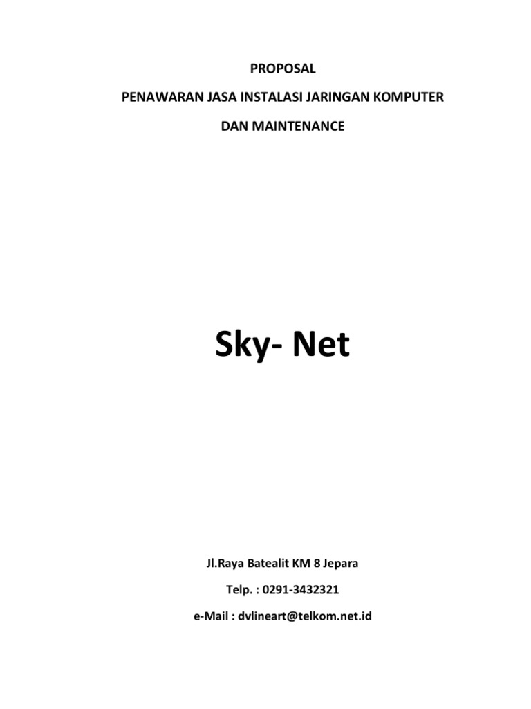 Proposal Penawaran Installasi Jaringan WiFi Dan Hotspot Sky-Net | PDF