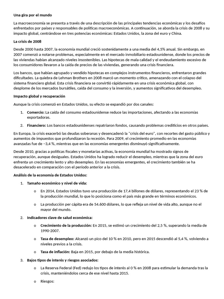 Macro 1 | PDF | Inflación | Producto Interno Bruto