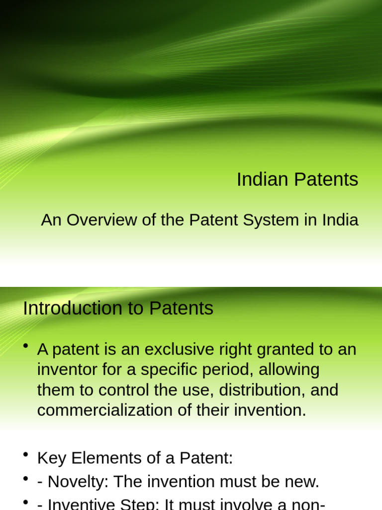Overview of Indian Patent System | PDF | Patent | Intellectual Property Law