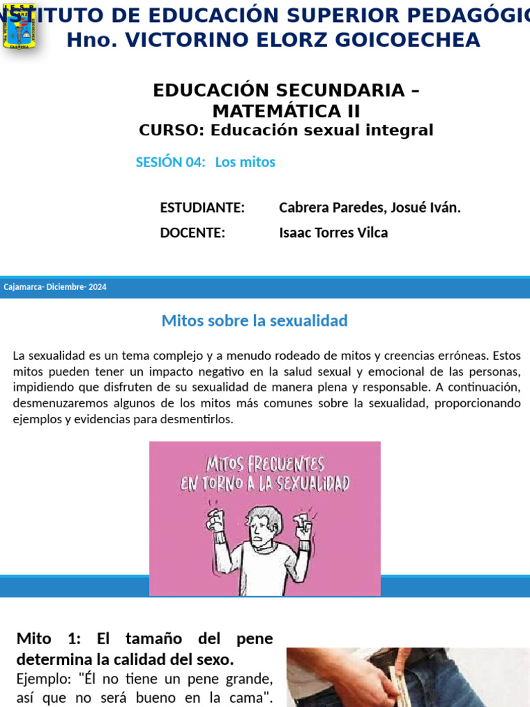 4 Los Mitos | PDF | Orgasmo | La sexualidad humana