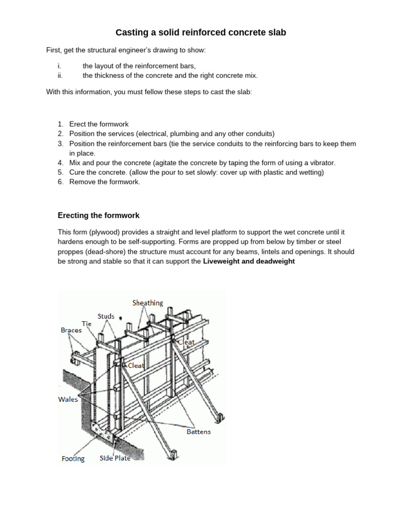 Suspended Concrete Slab Casting Guide | PDF | Concrete | Beam (Structure)