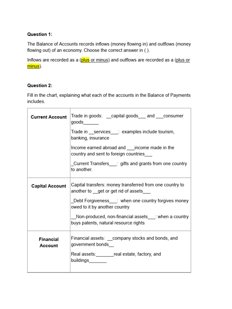 Understanding Balance of Payments Accounts | PDF | Capital Account ...