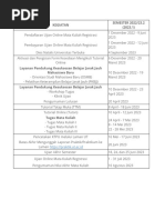 Kalender Akademik - Universitas Terbuka | PDF
