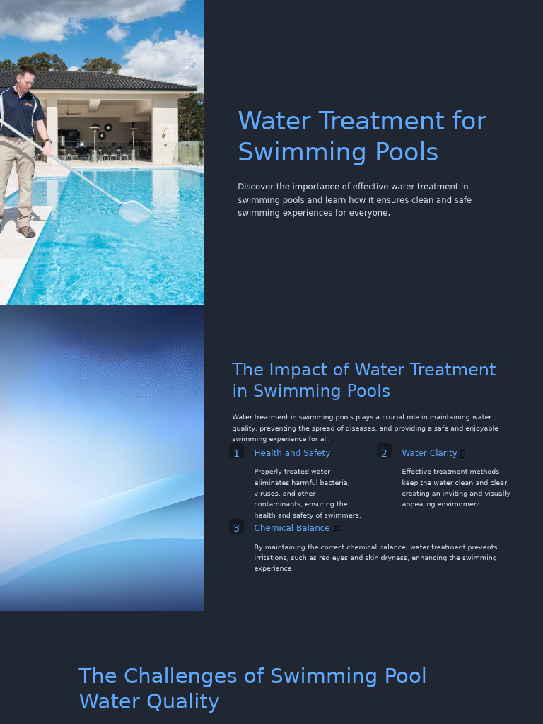 Essential Water Treatment for Pools | PDF | Water Purification | Water ...