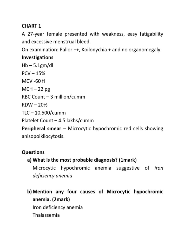 Hematology Charts With Answers - 241210 - 074918 | PDF | Anemia ...