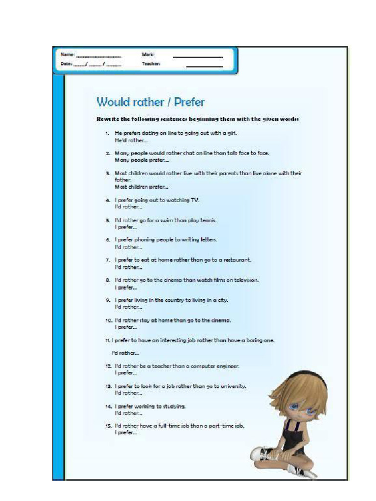 Would - Imágenes y Tests | PDF