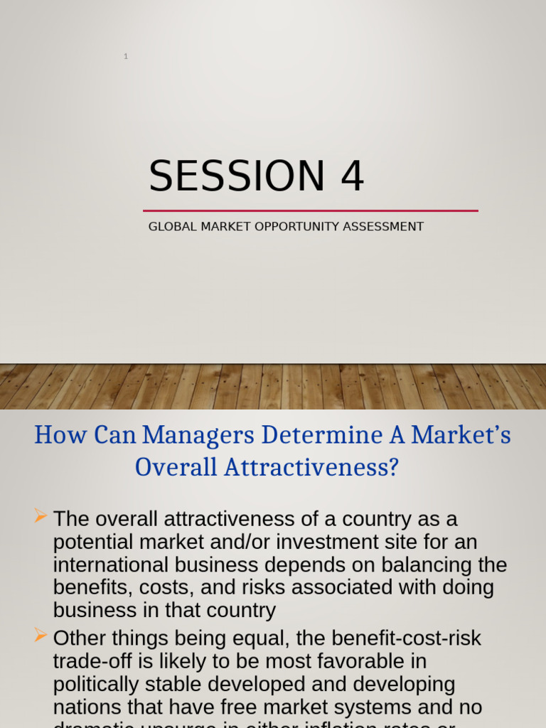 Session - 4 - Global Market Opp Assessment | PDF | Goal | Market ...