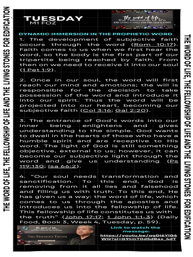 Daily Dynamic Immersion - M1 FOZ - (Phone) ..PDF-1 | PDF | Faith | Christian Belief And Doctrine