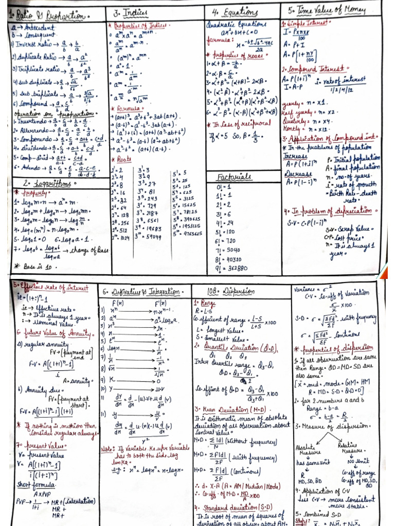 Ca Maths Preparation | PDF