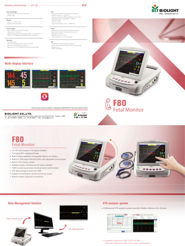 F80 Brochure | PDF | Ultrasound | Acoustics