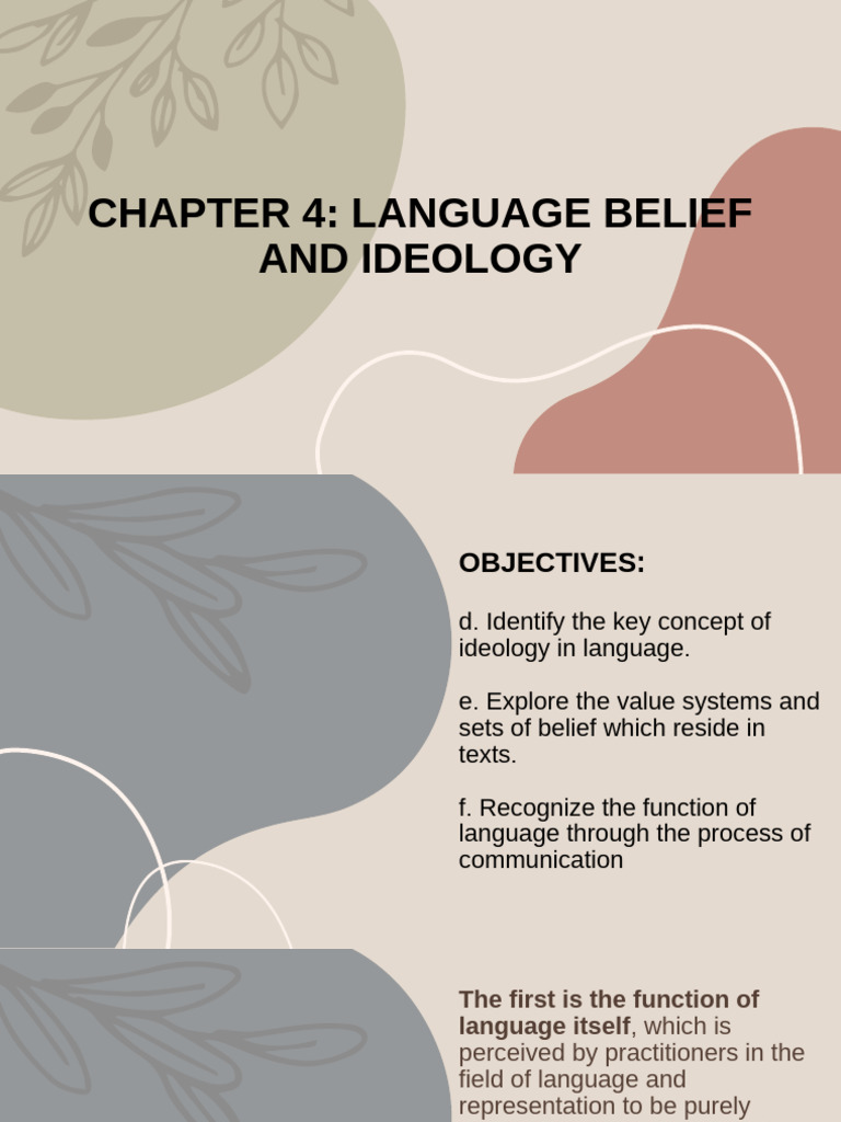 Chapter 4 Profee01 | PDF | Communication | Ideologies