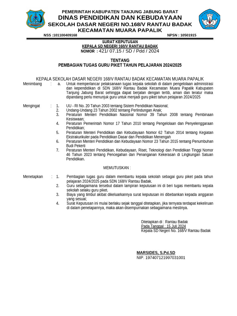 SK GURU PIKET 2024_2025 | PDF