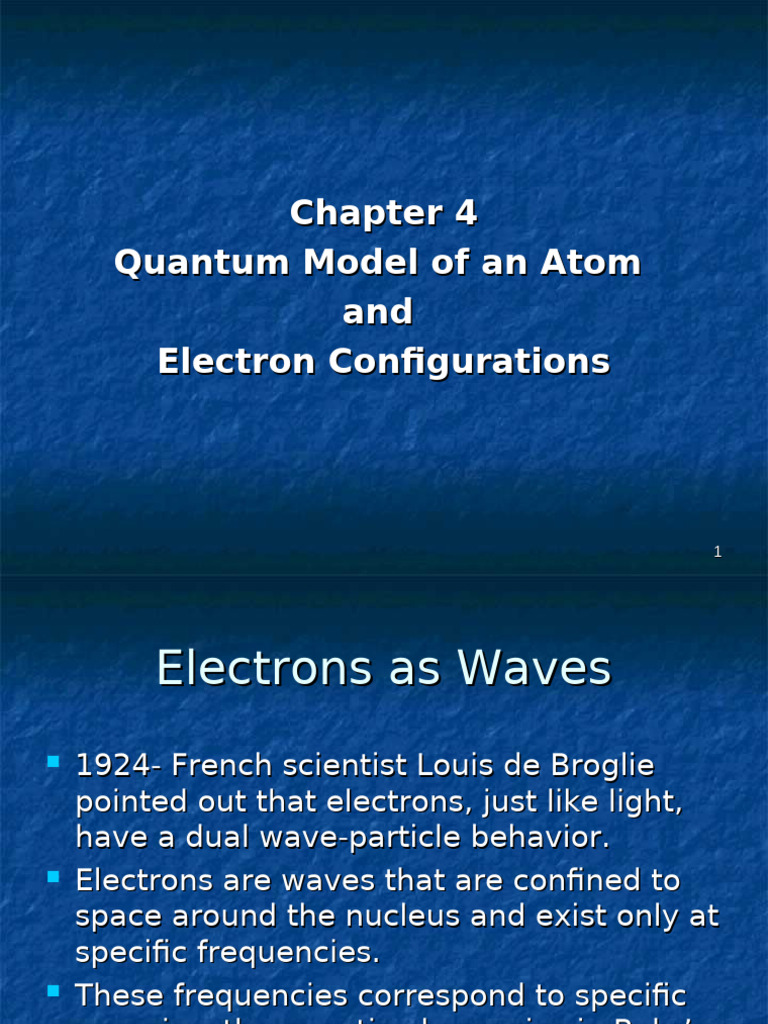 Quantum Model and Electron Configurations | PDF | Atomic Orbital ...
