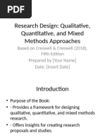 Creswell (2014) The Selection of A Research Approach | PDF