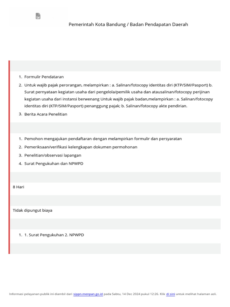 Panduan NPWPD dan Pengukuhan Pajak | PDF