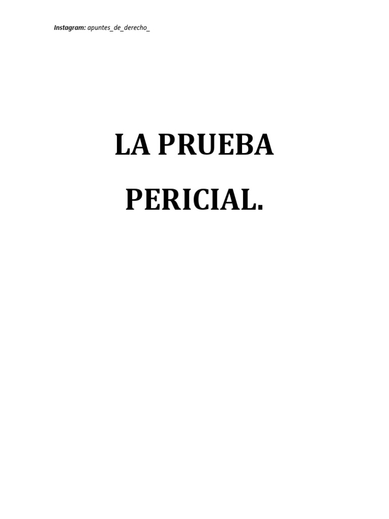 La Prueba Pericial - Mecn | PDF | Testigo experto | Justicia