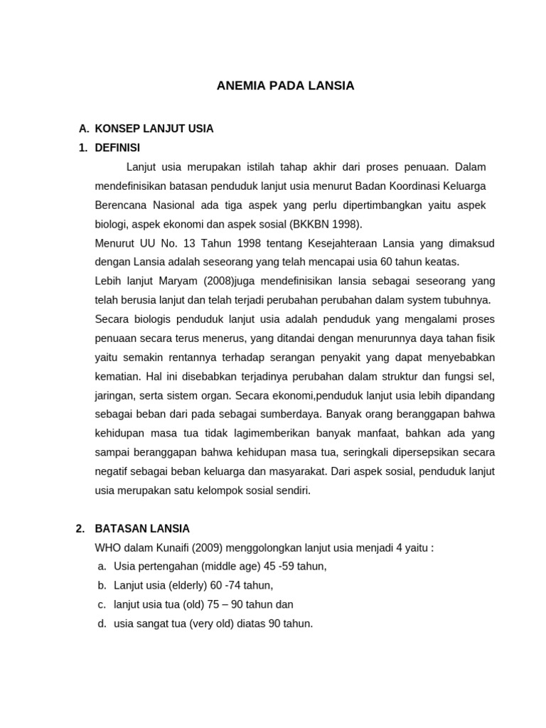 LP Anemia Lansia | PDF
