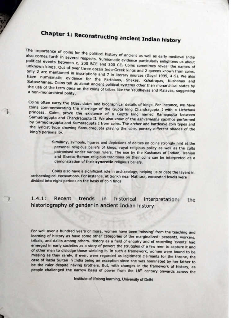 ILL - Delhi University Reconstructing Ancient Indian History | PDF