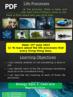 The Seven Life Processes | PDF