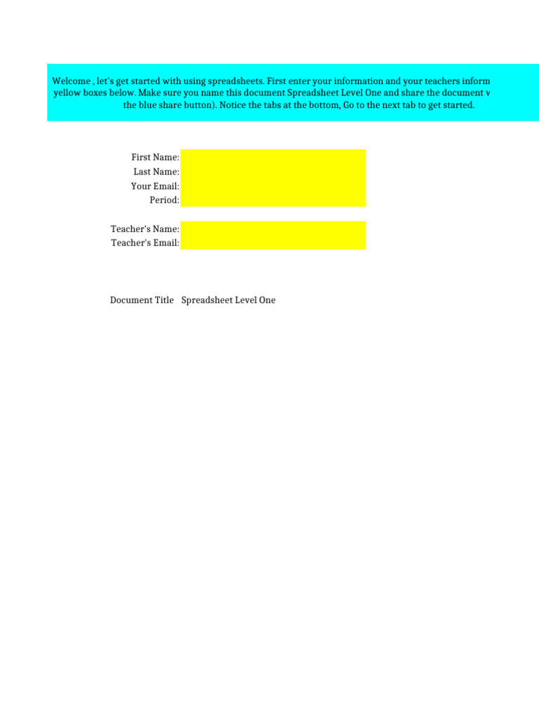 Practice 1 Getting Started with Spreadsheets (1) | PDF | Spreadsheet | Function (Mathematics)