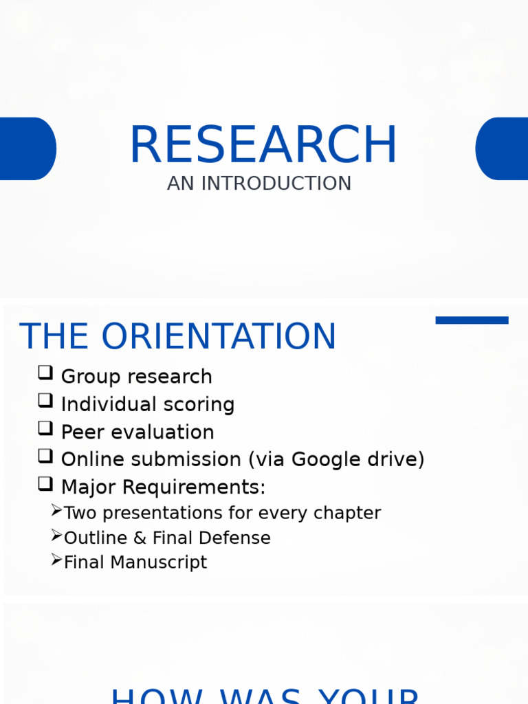 INTRO PR1 PPT for Research Intro | PDF | Qualitative Research | Experiment