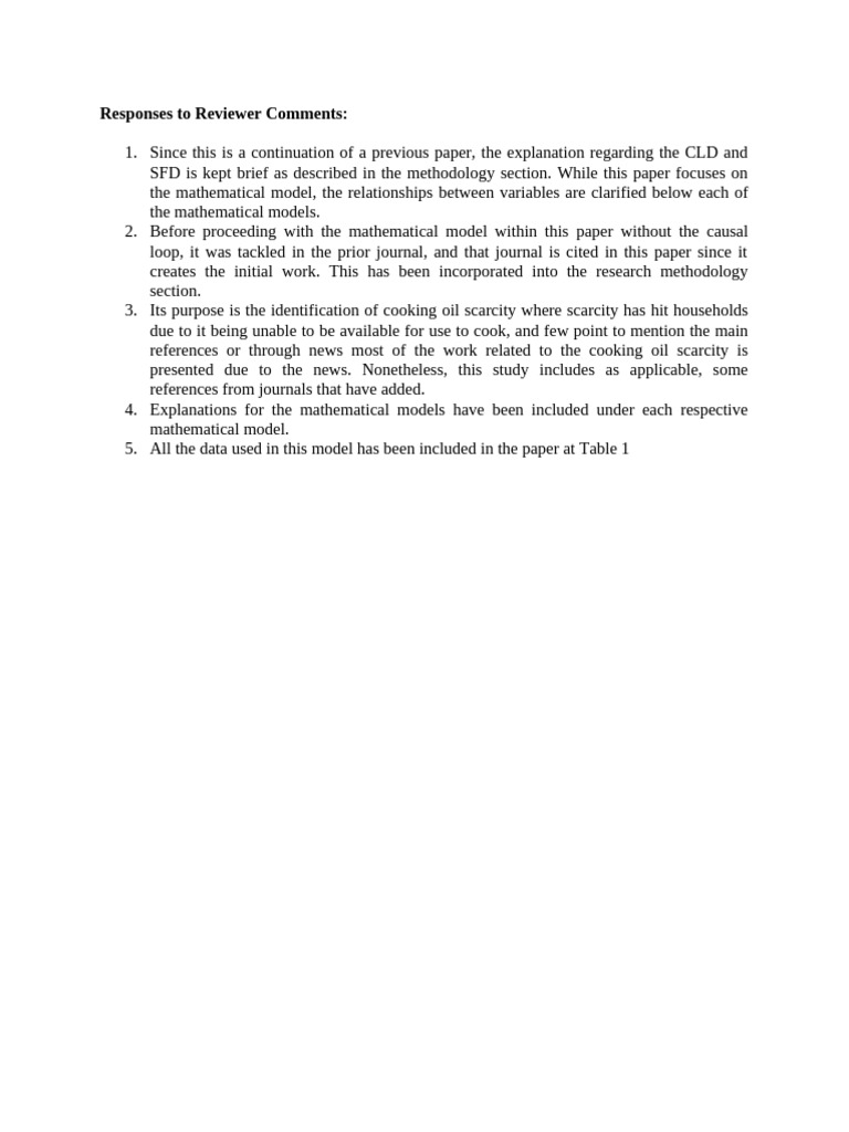 Responses to Reviewer Comments | PDF