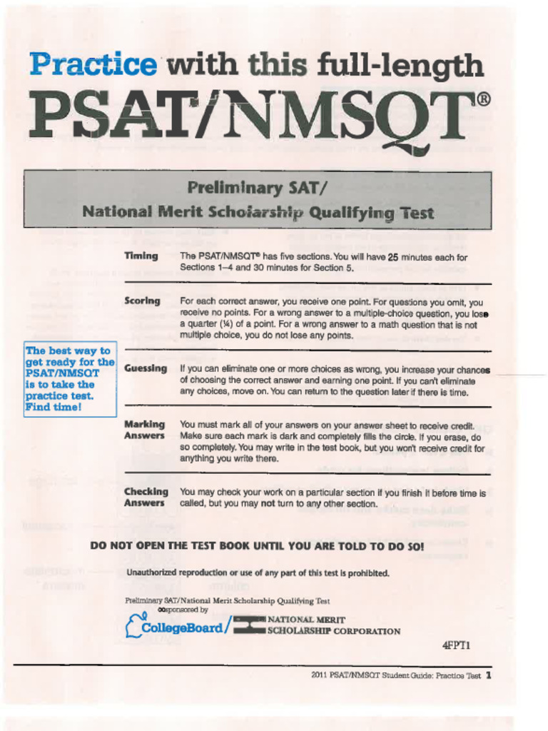 College Board 2011 PSAT | PDF