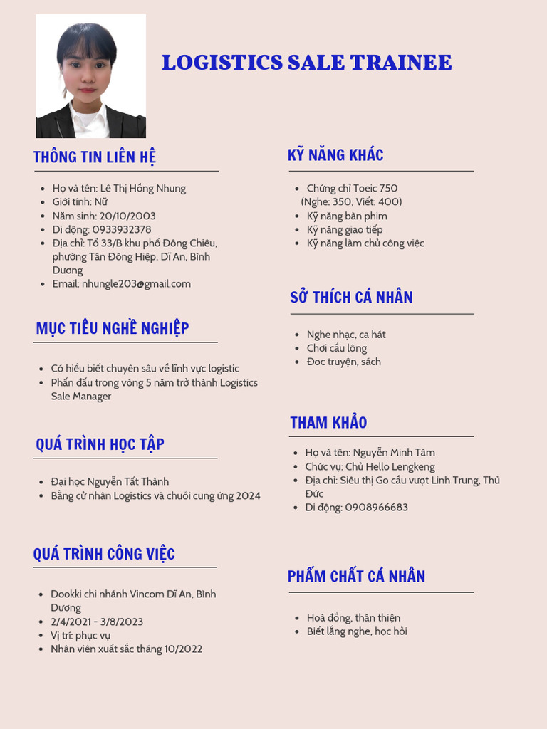 11-Cv07-K123-Toi 246-Cv-Le Thi Hong Nhung | PDF